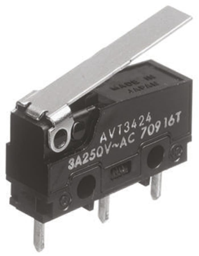 AVL322561 Panasonic | Panasonic Hinge Lever Micro Switch, Solder ...