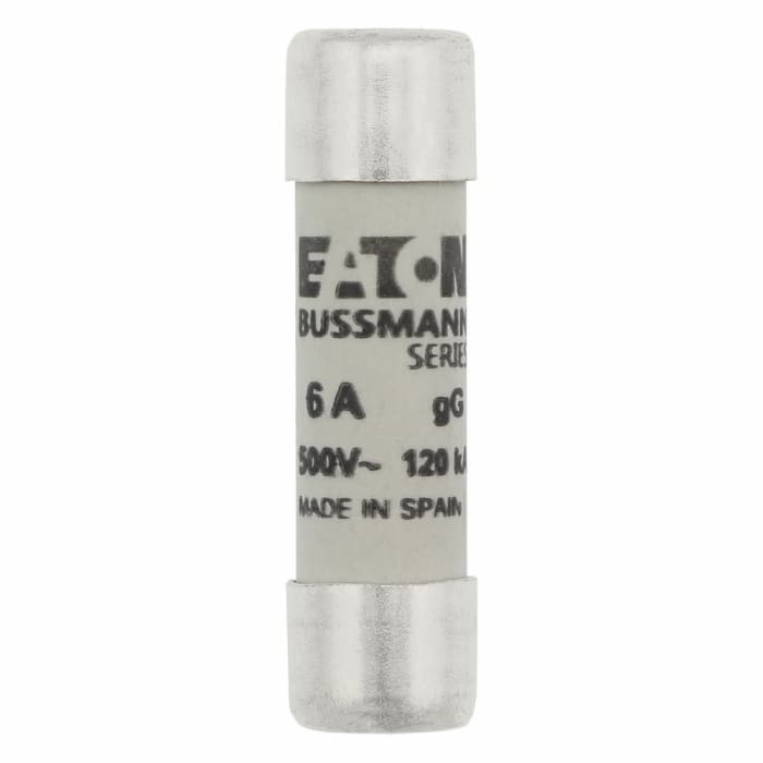 C10G6 Eaton | Eaton 6 A Ceramic Cartridge Fuse, 10 x 38 mm | 703-8374 | RS