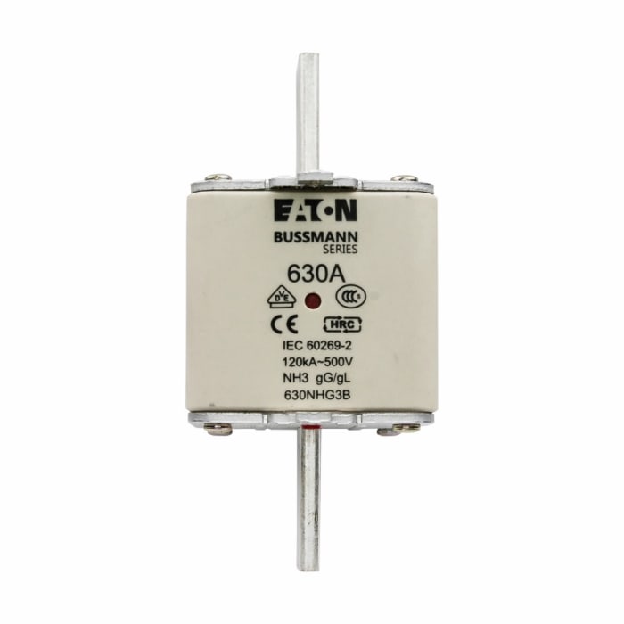 630NHG3B Eaton | Eaton 630A Centred Tag Fuse, NH3, 500V ac | 703-8768P | RS
