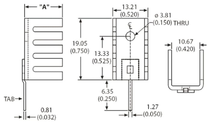 577202B00000G AAVID THERMALLOY | AAVID THERMALLOY Heatsink, 24.4°C/W ...