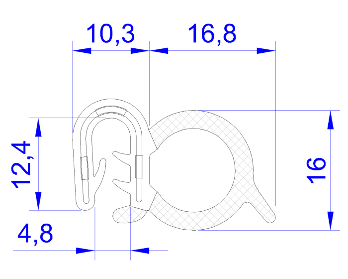 RS PRO | RS PRO Black EPDM Edging Strip, 20m | 727-6043 | RS Components