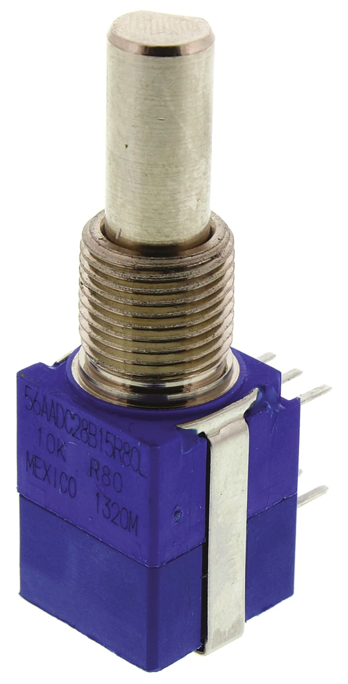 56AAD-C28-B15/R80L Bourns | Bourns 56 10kΩ Rotary Potentiometer 1-Gang ...