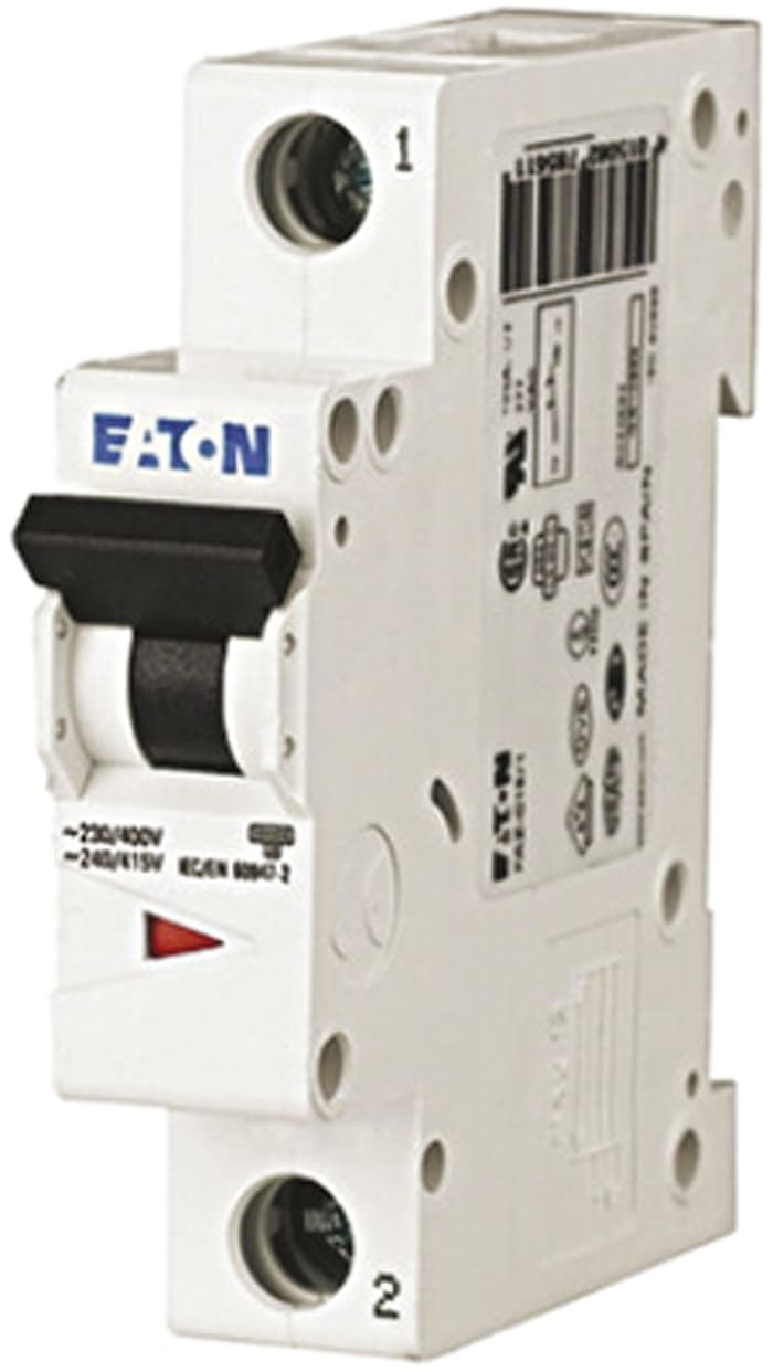 239016 FAZ6-B16/1 Eaton | Eaton xEffect MCB, 1P, 16A Curve B, 230 → 400V AC, 6 kA Breaking ...