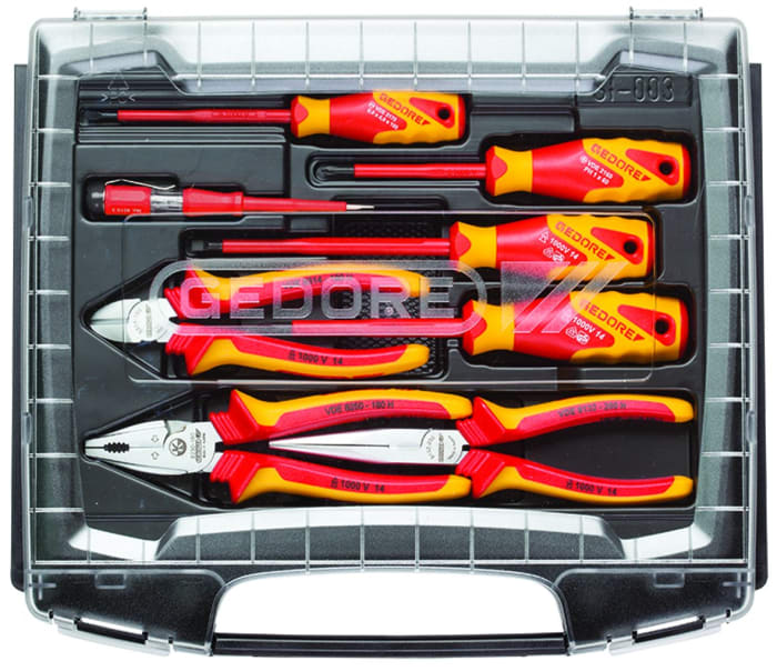 RZB1-17 Gedore | Gedore 8 Piece Electricians Tool Kit with Case, VDE ...