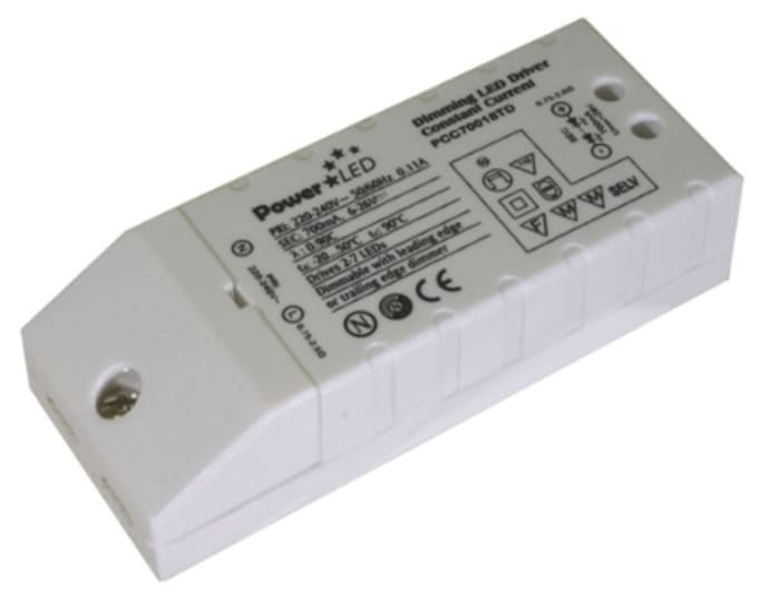 PCC70018TD PowerLED | PowerLED LED Driver, 13 → 26V Output, 18W Output, 700mA Output, Constant ...