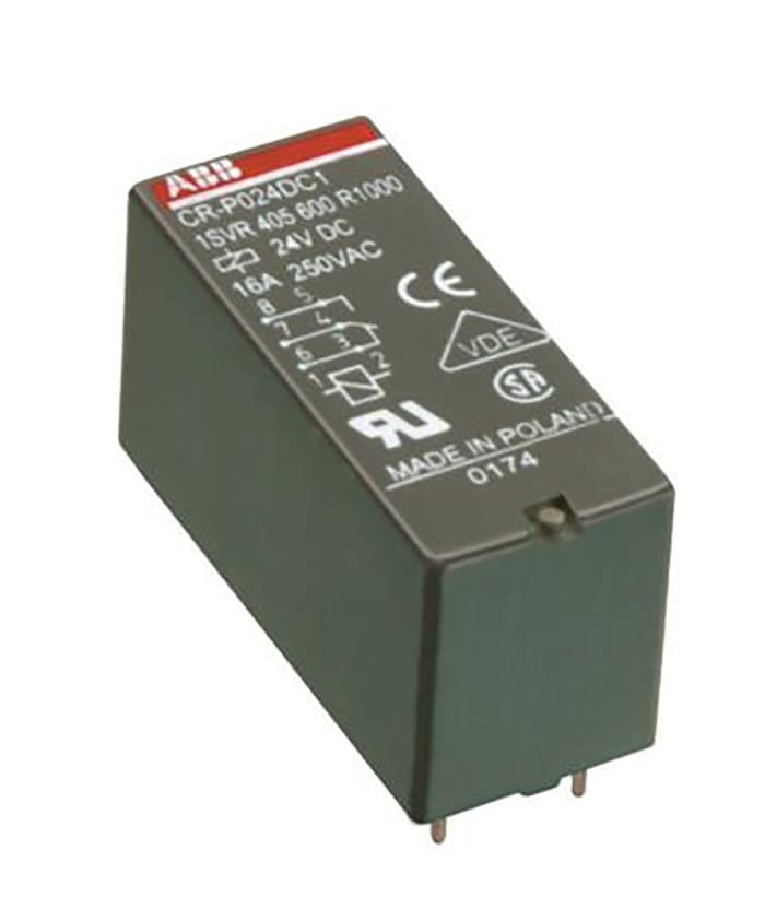 1SVR405601R3000 CR-P230AC2 ABB | ABB PCB Mount Power Relay, 230V ac ...