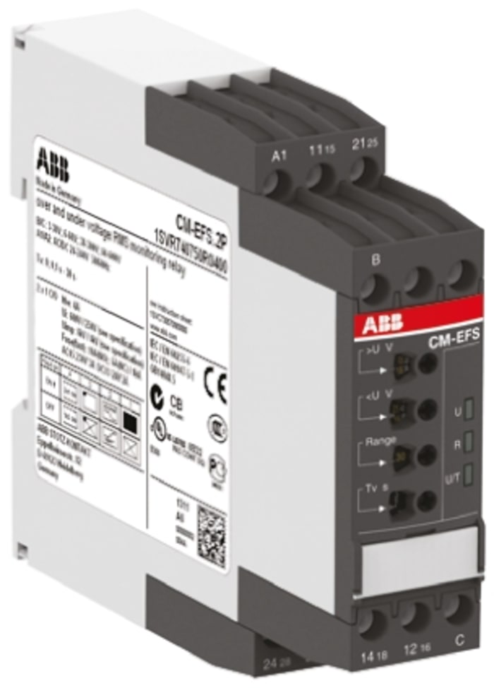 1SVR740750R0400 CM-EFS.2P ABB | ABB Voltage Monitoring Relay, 1 Phase ...