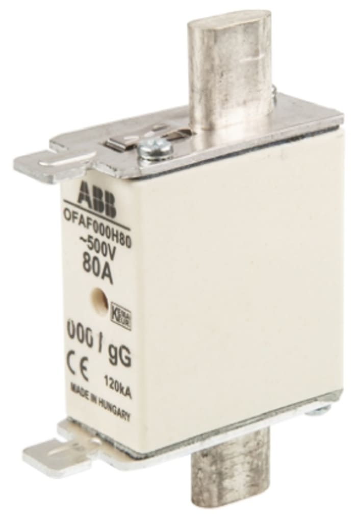 OFAF000H80 1SCA022627R1470 ABB | ABB 80A Centred Tag Fuse, NH000, 500V ...