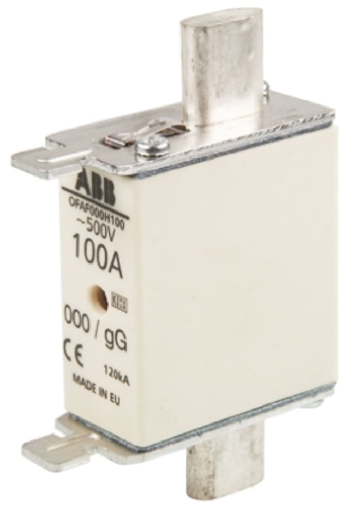 OFAF000H100 1SCA022627R1550 ABB | ABB 100A Centred Tag Fuse, NH000 ...