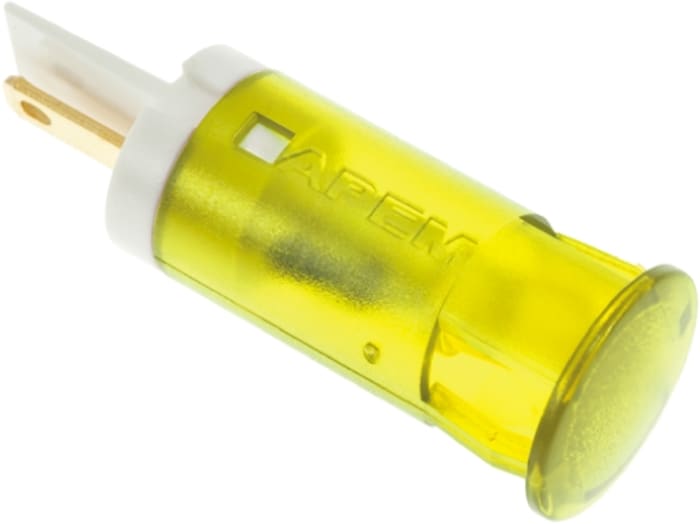 QS121XXHY220 APEM | Apem Yellow Panel Mount Indicator, 220V ac, 12mm ...