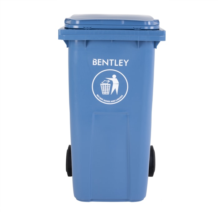 RS PRO | RS PRO 120L Blue Flip Polypropylene Waste Bin | 790-6873 | RS