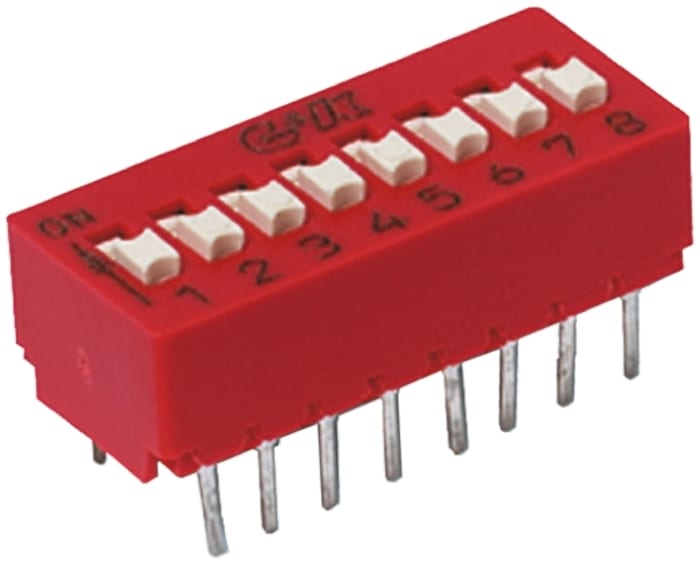 BD01 C & K | C & K 1 Way Through Hole DIP Switch SPST, Extended ...