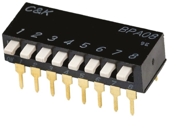 BPA10B C & K | C & K 10 Way Through Hole DIP Switch SPST, Side Actuator | 793-1563P | RS