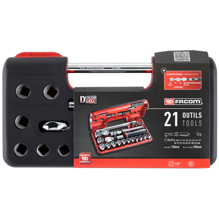 SXL.DBOX1PB Facom | Facom 21-Piece Metric 1/2 in Standard Socket Set ...