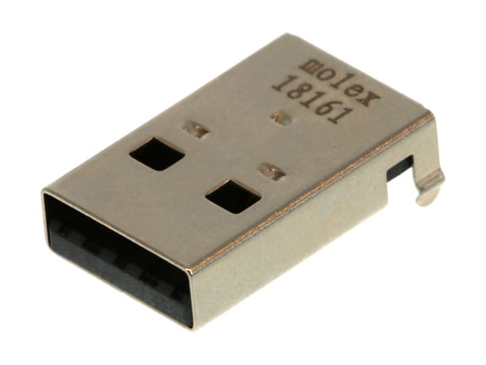 48037-0001 Molex | Molex Right Angle, Through Hole Male- 1 Port Type ...