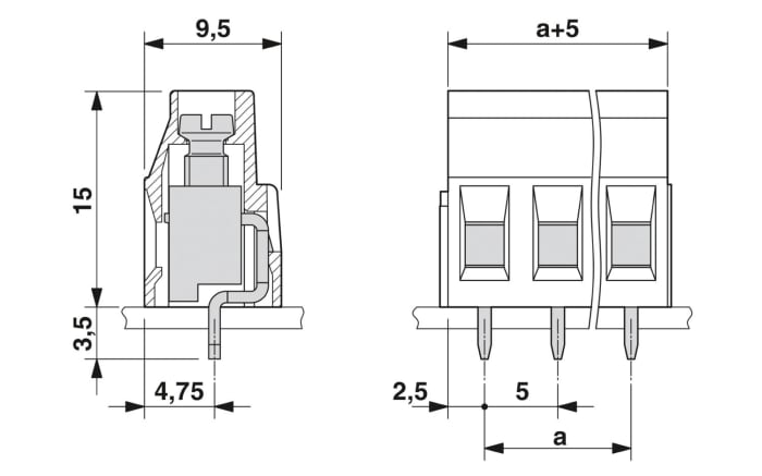 1890976 Phoenix Contact | Phoenix Contact MKDSN 2.5/3 Series PCB ... 1890976 Phoenix Contact | Phoenix Contact MKDSN 2.5/3 Series PCB ...