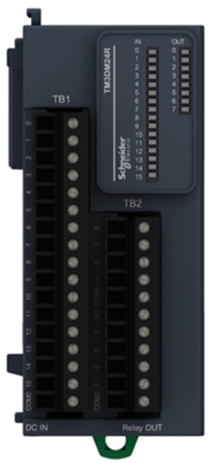 TM3DM24R Schneider Electric | Schneider Electric TM3 Series PLC I/O Module for Use with Modicon ...