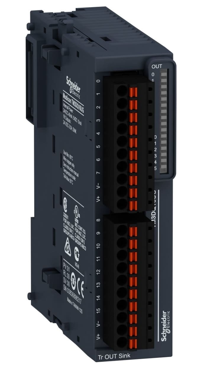 TM3DQ16UG Schneider Electric | Schneider Electric PLC I/O Module for Use with Modicon M221 ...