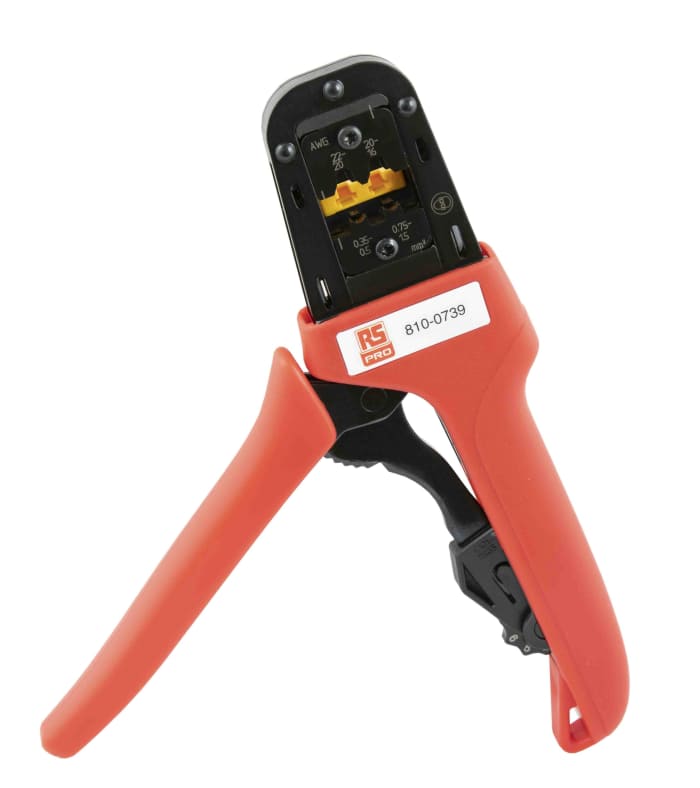 RS PRO | RS PRO Hand Ratcheting Crimp Tool for Crimp Contacts, 0.35 → 1.5mm² Wire | 810-0739 | RS