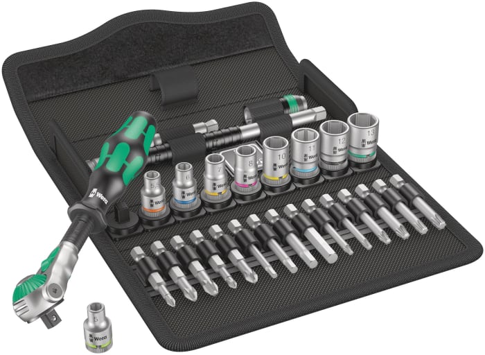 05004016001 Wera | Wera 28-Piece Metric 1/4 in Standard Socket/Bit Set ...