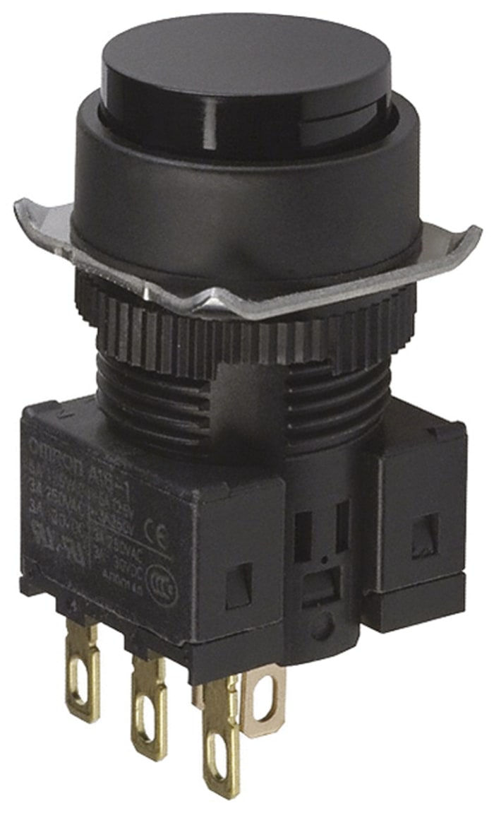 A16-TBM-1 Omron | Omron A16 Series Push Button, Momentary, Panel Mount ...