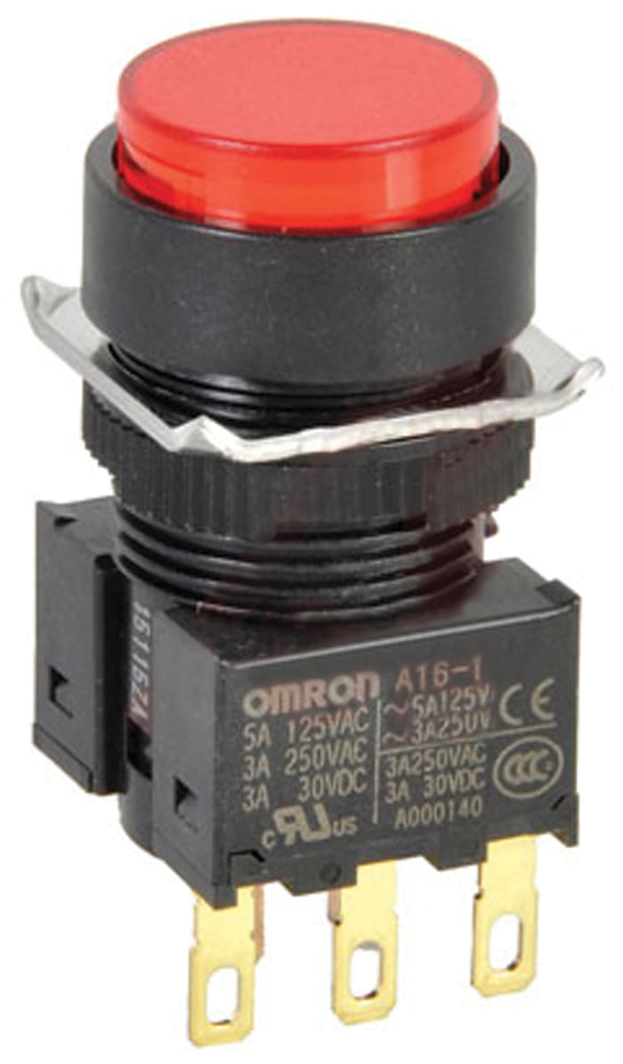 A16-TRM-1 Omron | Omron A16 Series Push Button Switch, Panel Mount ...