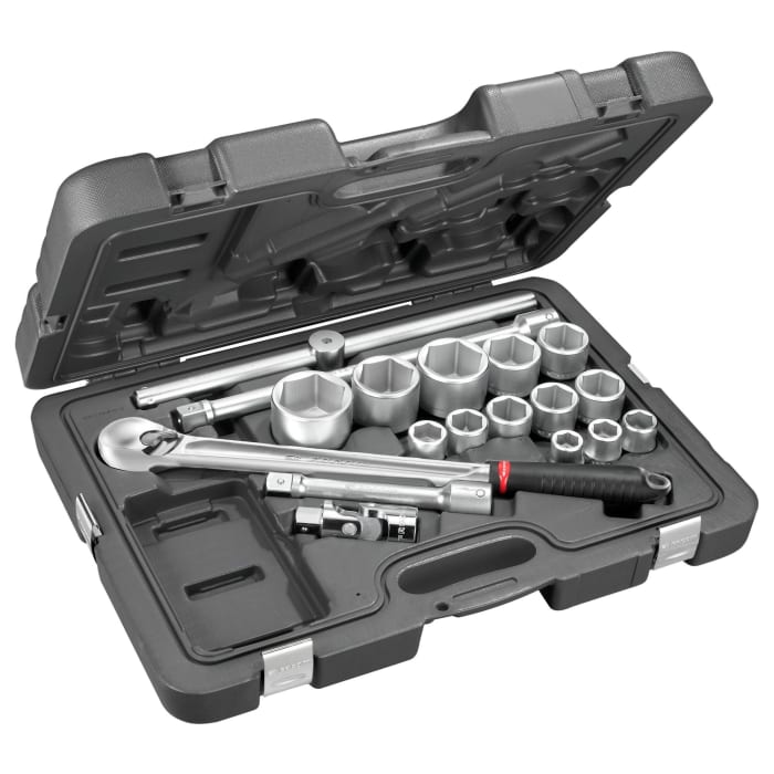 KL.500PB Facom | Facom 15-Piece Metric 3/4 in Standard Socket Set with ...
