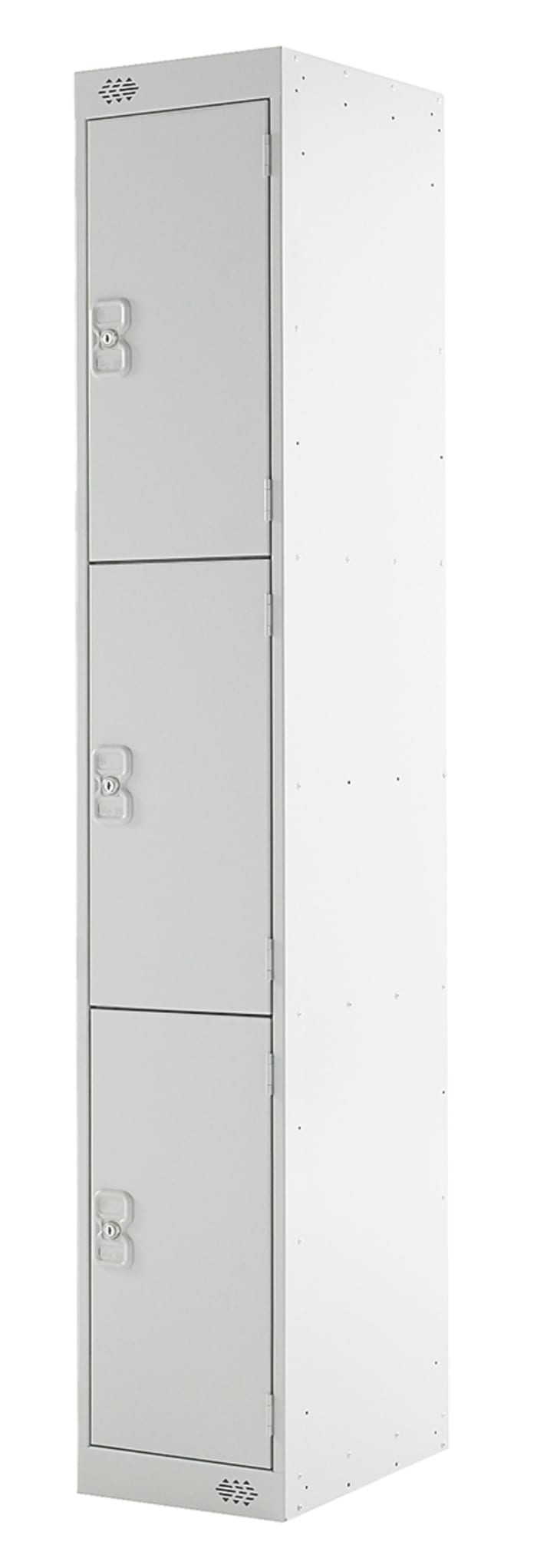 RS PRO | RS PRO 3 Door Steel Light Grey Storage Locker, 1800 mm x 300 ...