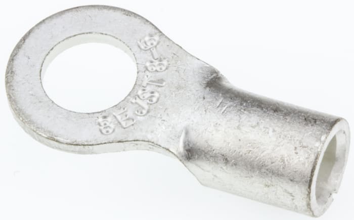 8-6 JST | Terminal redondo no aislado JST R, Ø int. 6mm, sección máx. 10.5mm², 8AWG | 166-7510 | RS