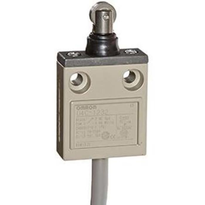 D4C-4232 Omron | Omron Roller Plunger Limit Switch, NO/NC, IP67, SPDT, 125V ac Max, 100mA Max ...