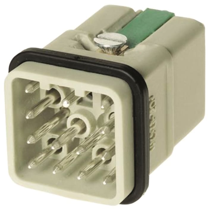 09120123001 HARTING | Han Q Konnektör Ara Parçası, Erkek, 12 Pinli, 400 ...