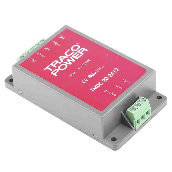 TMDC 20-2412 TRACOPOWER | TRACOPOWER TMDC 20 DC-DC Converter, 12V dc/ 1.67A Output, 9 → 36 V dc ...
