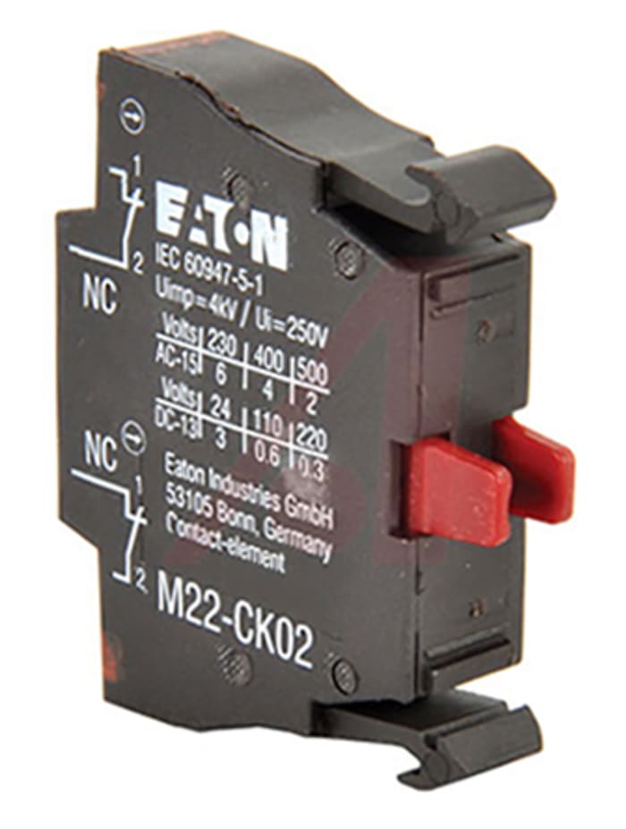 107899 M22-CK02 Eaton | Eaton RMQ Titan M22 Series Contact Block for ...