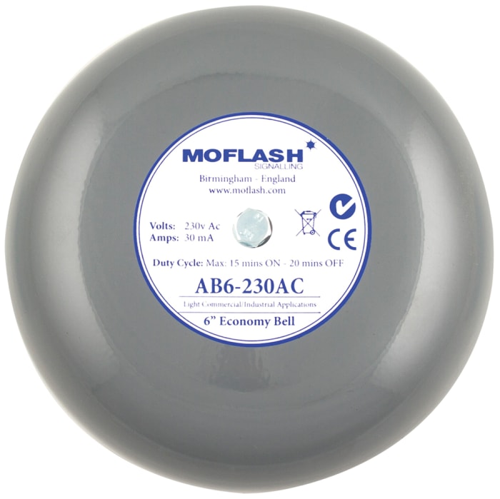 AB6-24DC Moflash | Moflash AB6 Solenoid Series Wall Mount Siren, 24 V ...