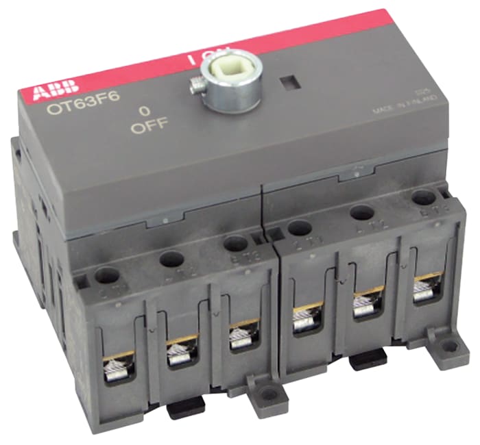 OT63F6 ABB | ABB 6 Pole DIN Rail Non Fused Isolator Switch - 63 A ...