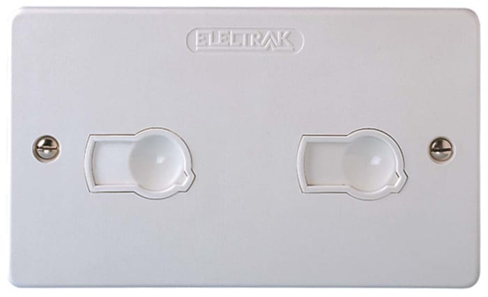 AZ0010 Electrak | Electrak White 2 Gang Plug Socket, 2 Poles, 13A | 876 ...