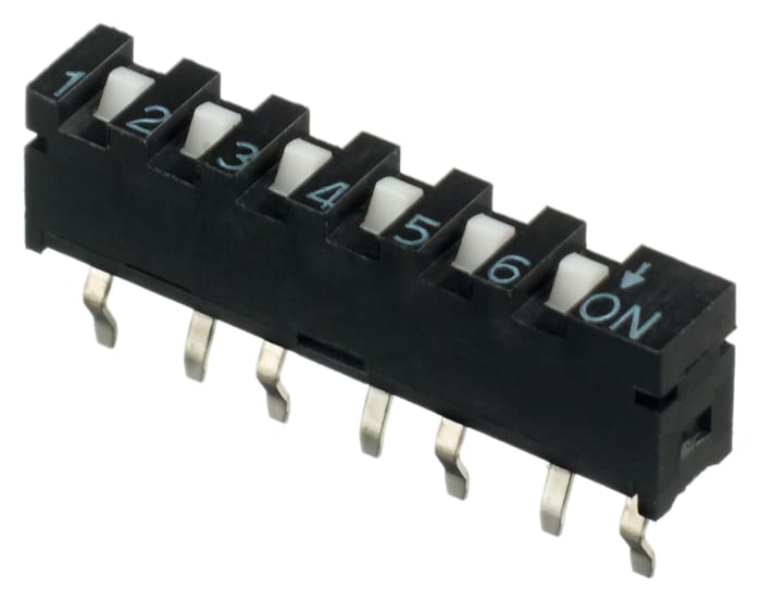 SIP-06TV APEM | Apem 6 Way PCB SIP Switch SPST | 877-2380 | RS Components