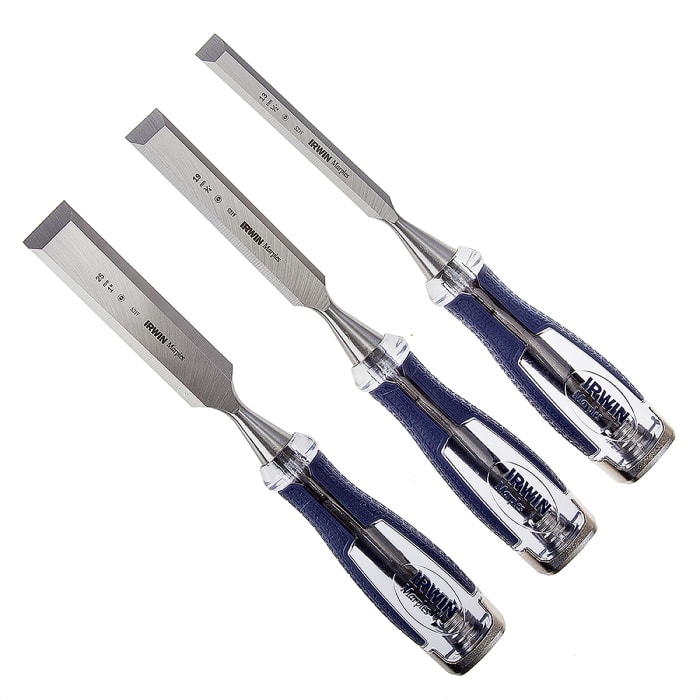 10503419 Irwin | Irwin 3 Piece Steel Wood Chisel Set, 1.0 in, 1/2 in, 3 ...
