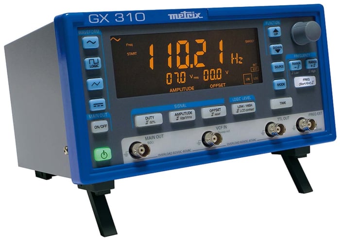 GX310 Metrix | Metrix GX 310 Function Generator, 0.001Hz Min, 10MHz Max | 879-3826 | RS