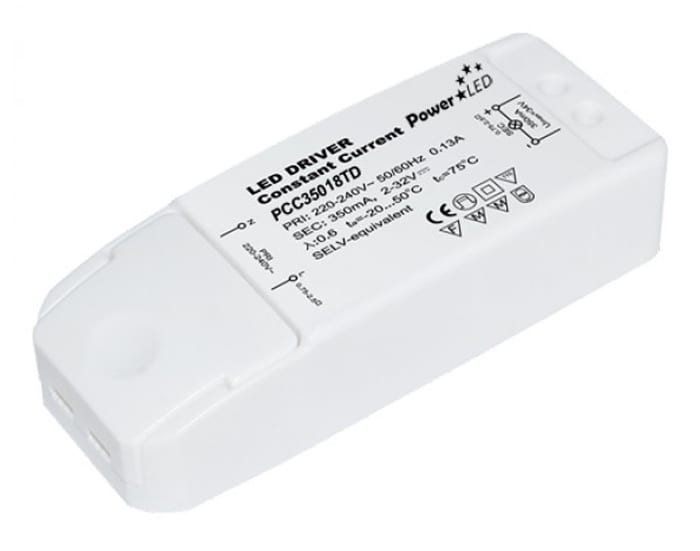 PCC35012 PowerLED | PowerLED LED Driver, 2 → 34V Output, 12W Output, 350mA Output, Constant ...