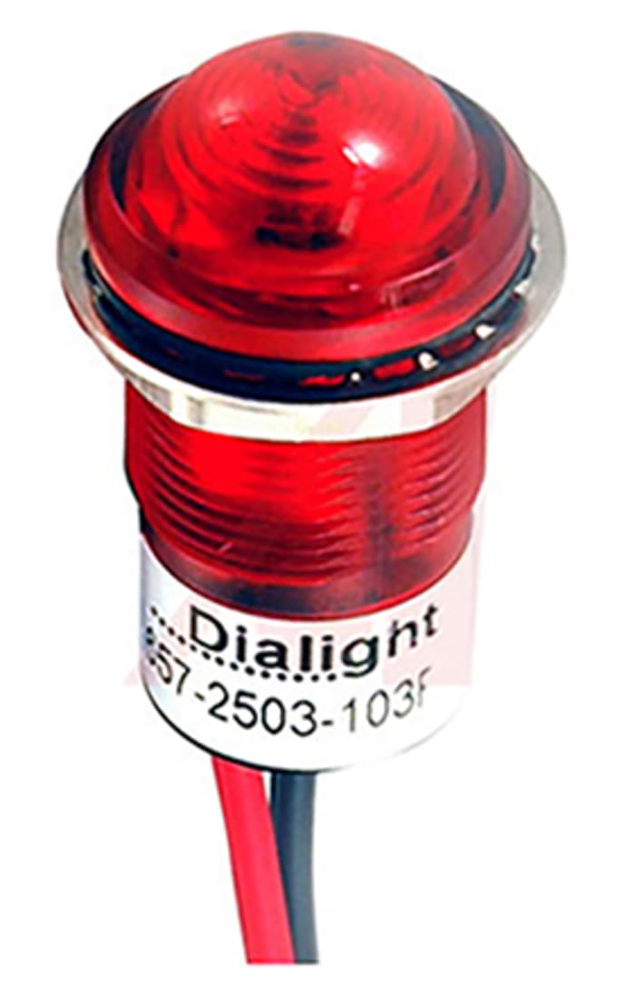 657-2504-103F Dialight | Dialight Red Panel Mount Indicator, 24V dc, 17 ...
