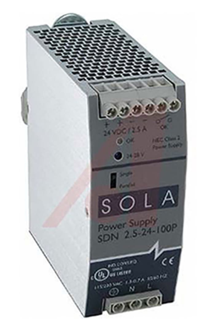SDN2.5-24-100P SolaHD | SolaHD SDN-P Switched Mode DIN Rail Power ...
