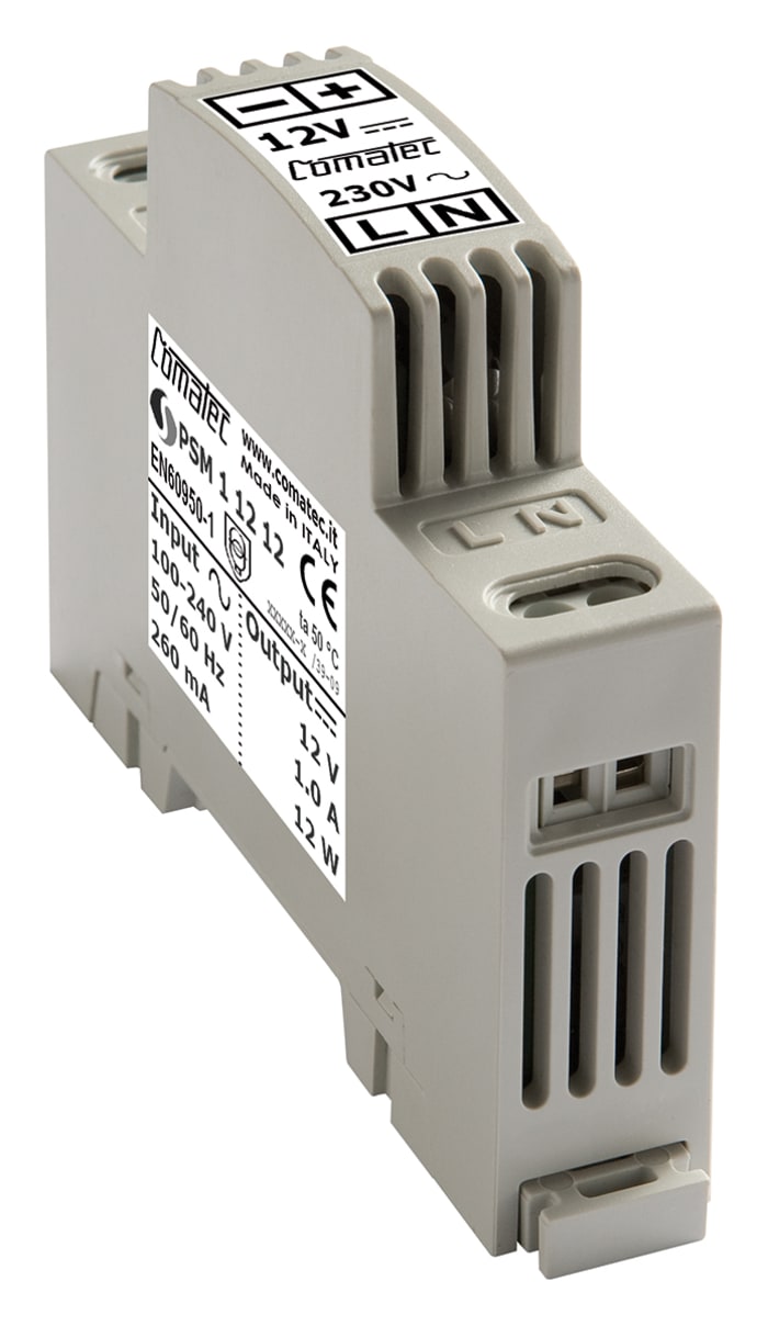 PSM1.12.12 Comatec | Comatec PSM1 Switched Mode DIN Rail Power Supply ...