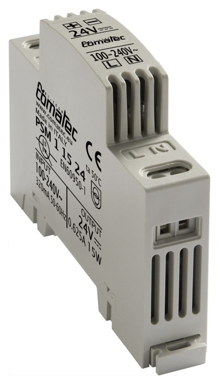 PSM1.15.24 Comatec | Comatec PSM1 Switched Mode DIN Rail Power Supply ...
