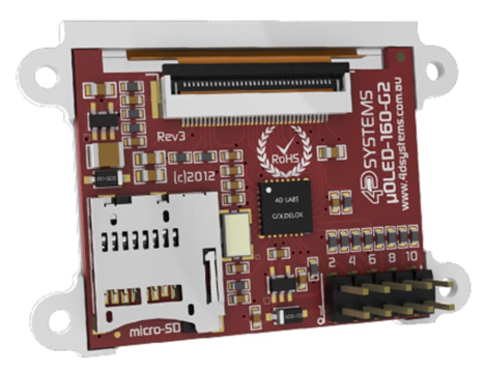 UOLED-160-G2 4D Systems | 4D Systems 1.7in White Passive matrix OLED ...