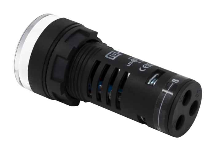 RS PRO | RS PRO, Panel Mount White LED Pilot Light, 22mm Cutout, IP65 ...