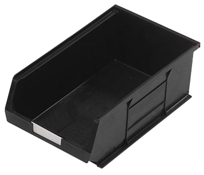 RS PRO | RS PRO PP Storage Bin, 350mm x 205mm x 132mm, Black | 909-6918 ...