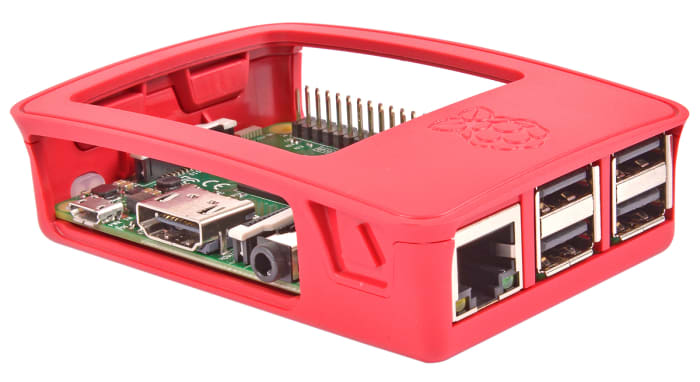 TZT 241 AAA-01 Raspberry Pi | Caja oficial Raspberry Pi de Plástico Rojo, Blanco para Raspberry ...