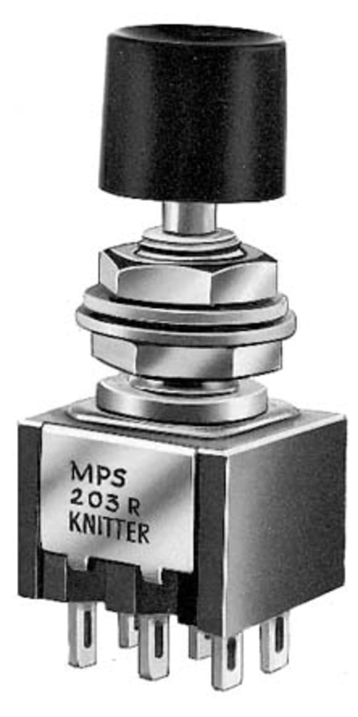 MPS 203 R KNITTER-SWITCH | KNITTER-SWITCH Push Button Switch, Momentary ...