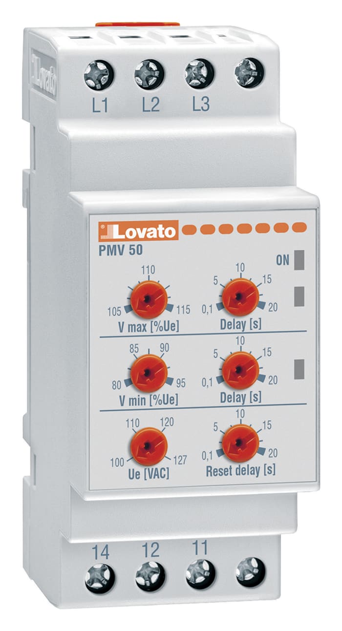 PMV50A575 Lovato | Lovato Voltage Monitoring Relay, 3 Phase, SPDT, 380 ...